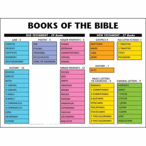 Chula Vista Books Books Of The Bible Wall Chart